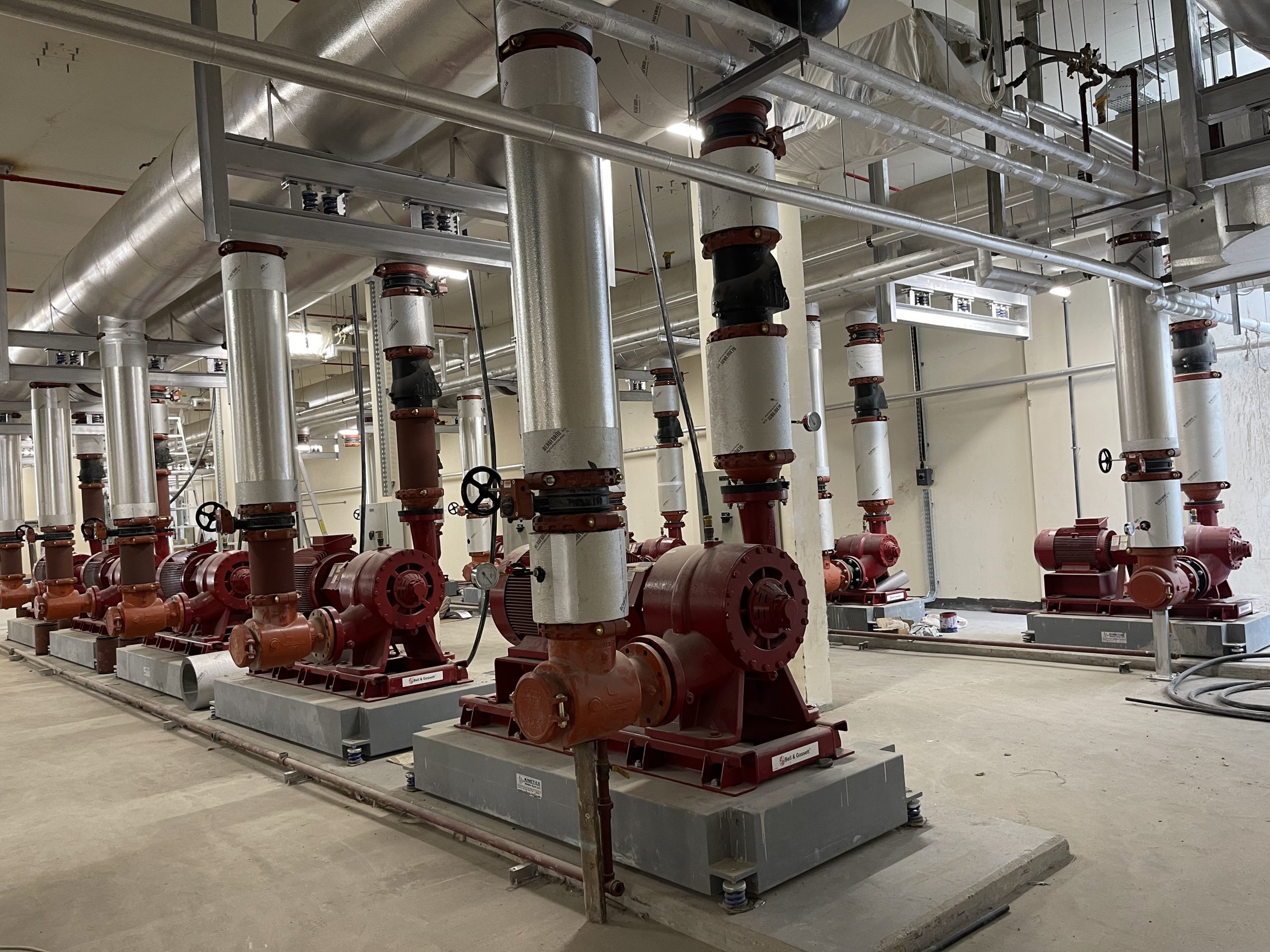 chilled water pipe lines