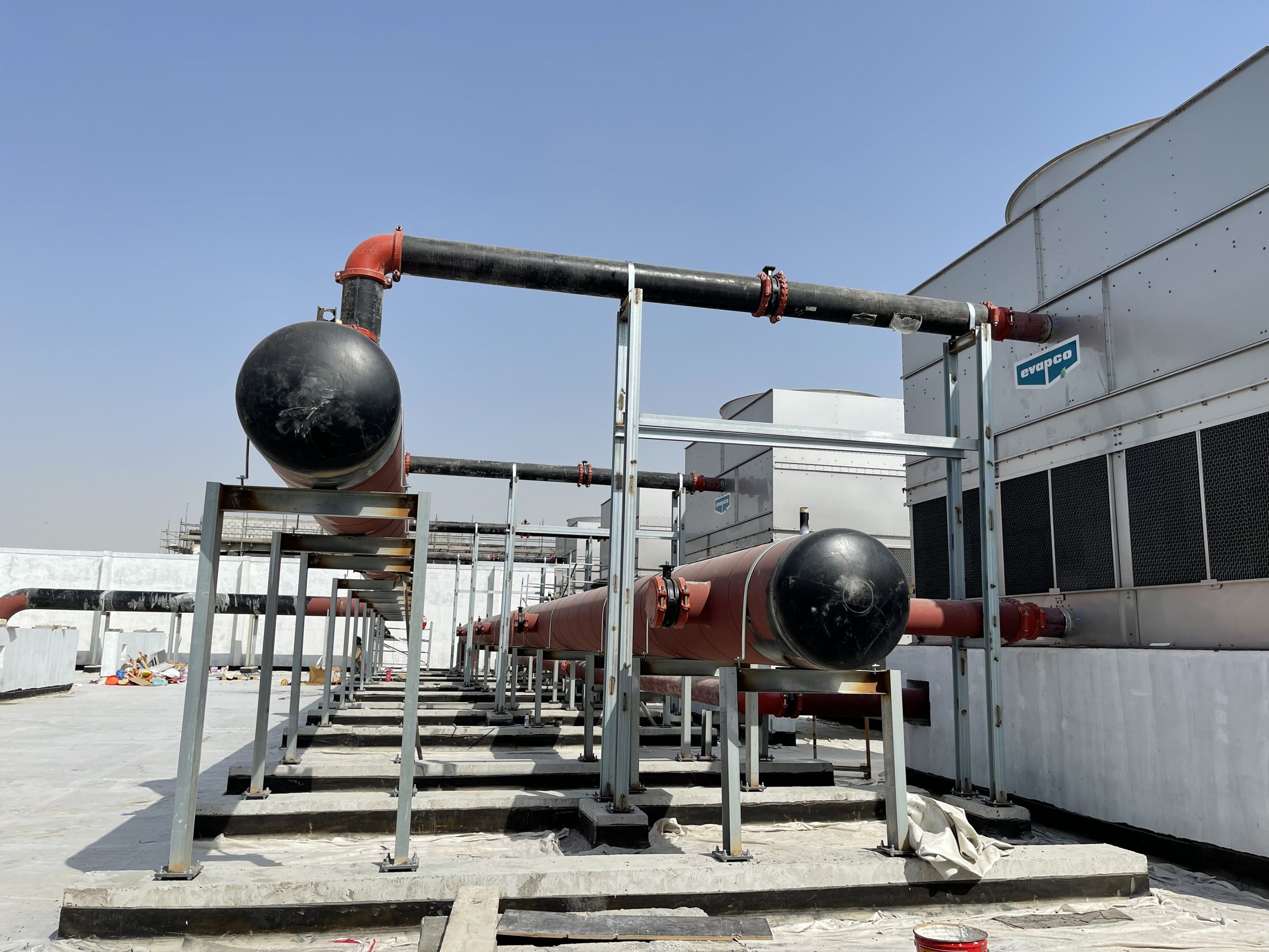 chilled water pipe lines